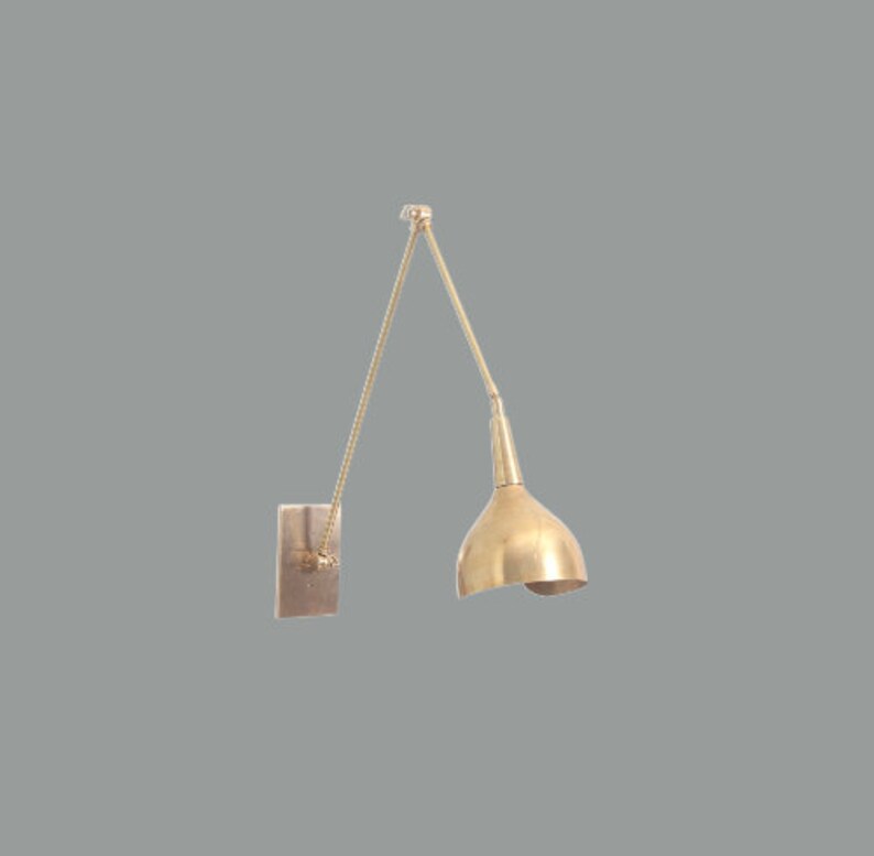 Raw Brass Round Kitchen Wall Fixture Mid Century Lighting - Etsy Canada