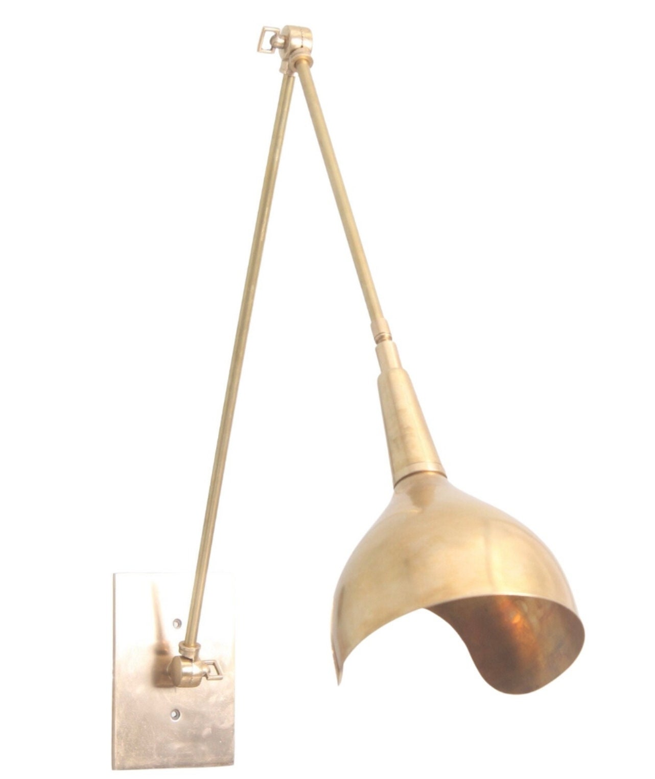 Raw Brass Round Kitchen Wall Fixture Mid Century Lighting - Etsy Canada