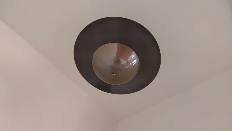 One Light Modern Ceiling Brass Fixture Light Brass Antique - Sputnik ...