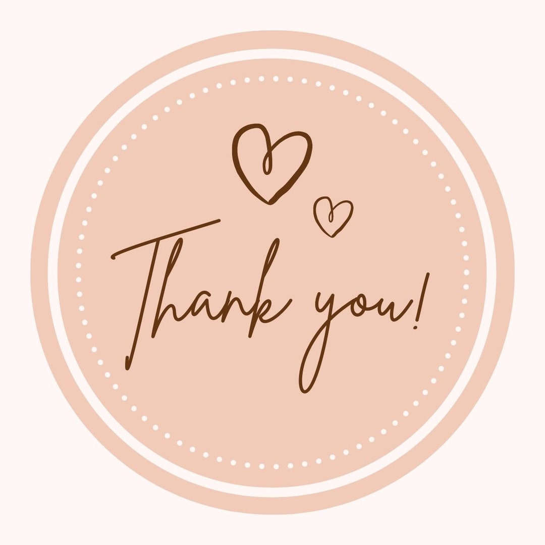 Thank You Sticker - Etsy