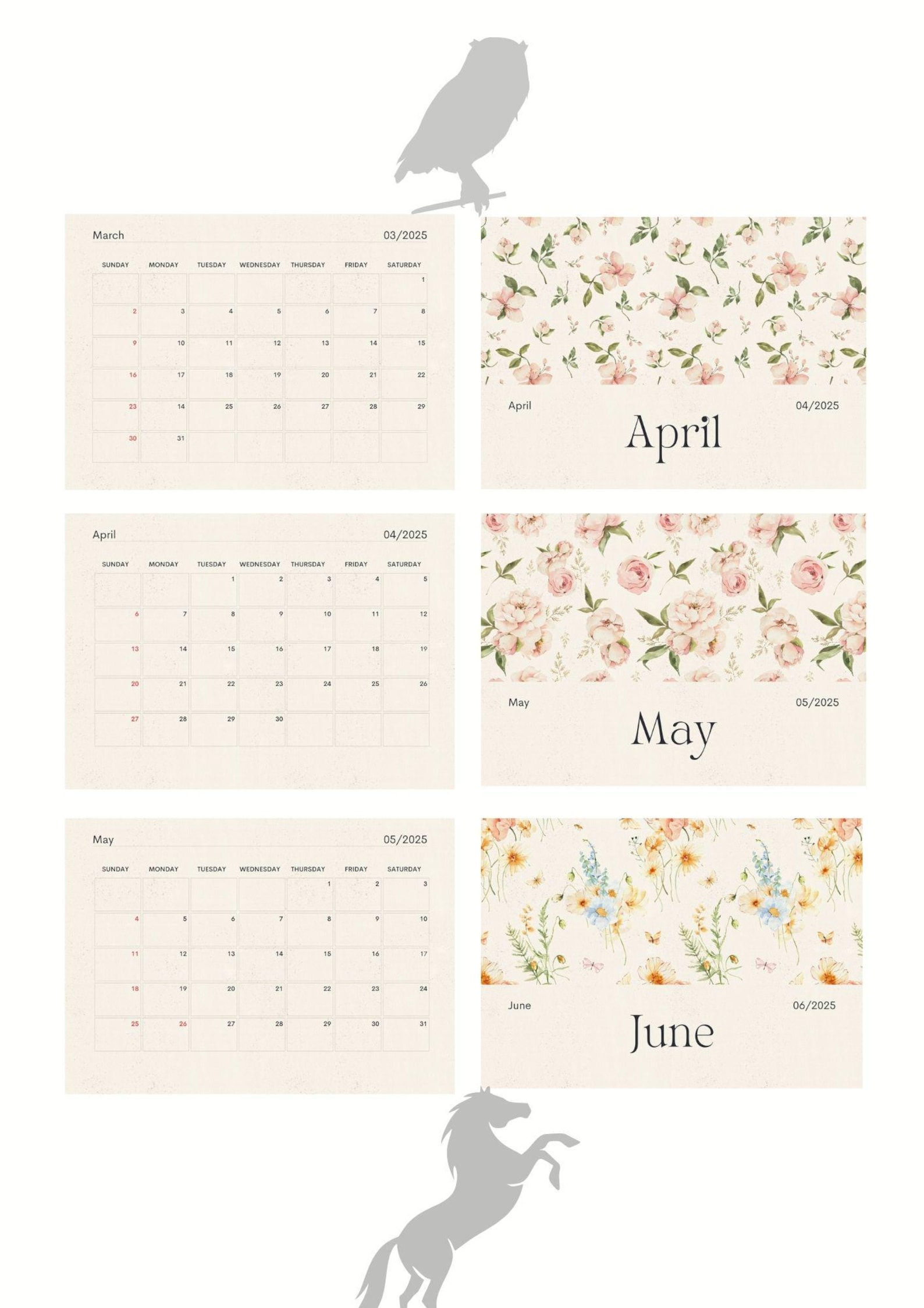 2025 Calendar - Etsy