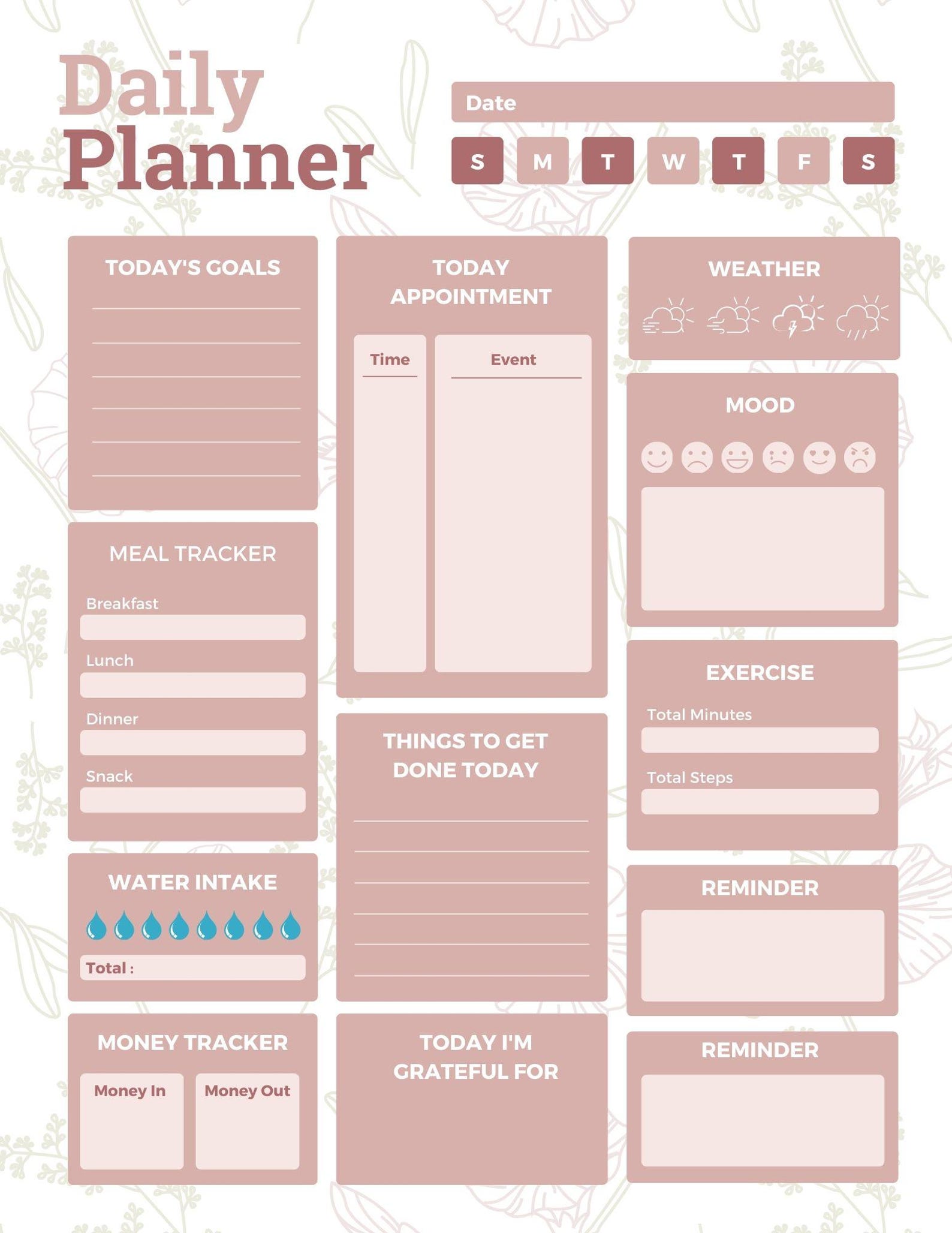 Simple Daily Schedule Planner - Etsy