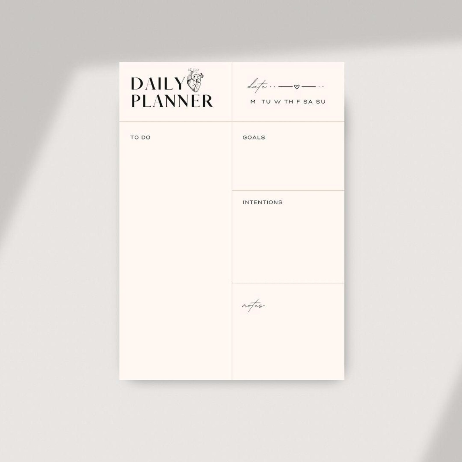 Heart Daily Planner - Etsy