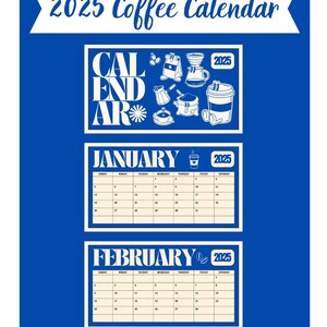 Coffee Illustrative 2025 Calendar - Etsy