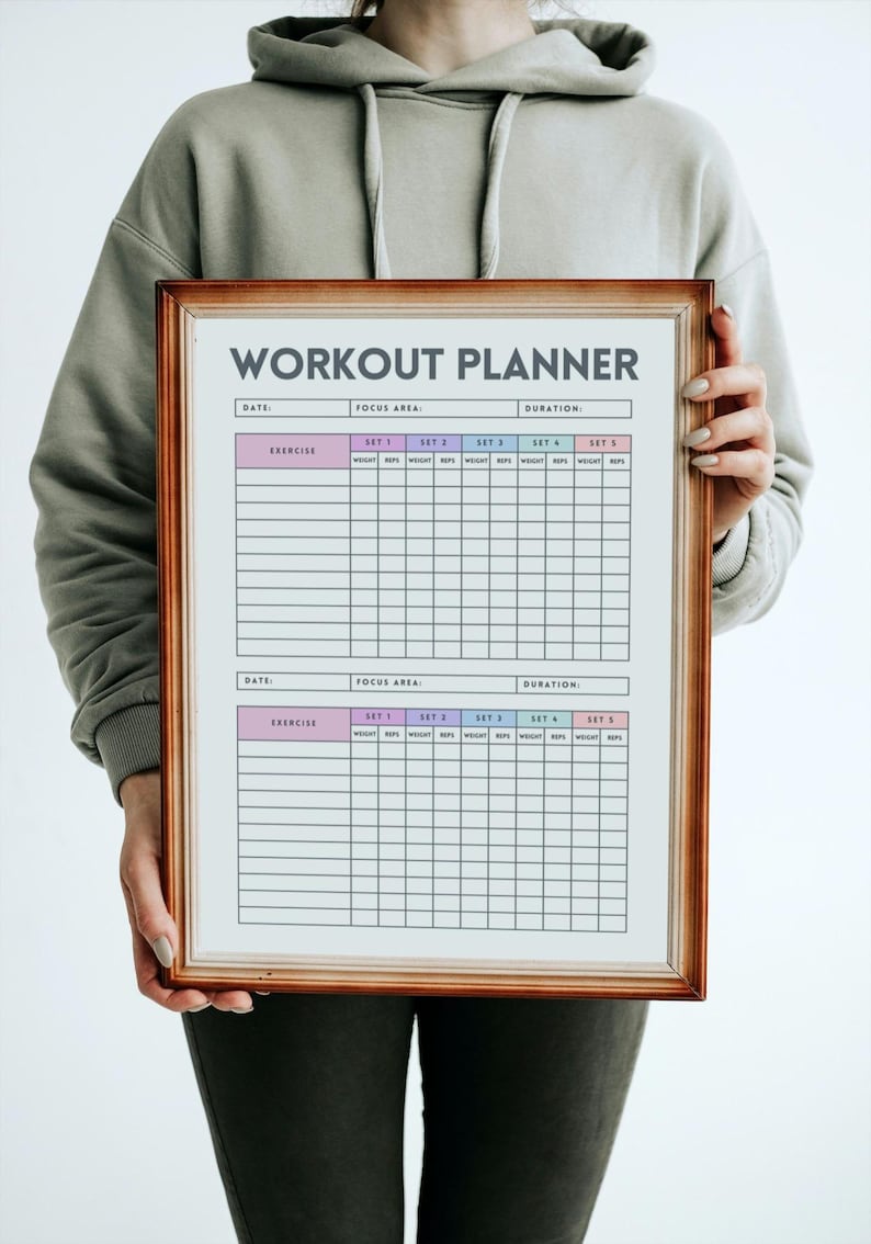 Rainbow Workout Planner: Colorful Fitness Log - Etsy