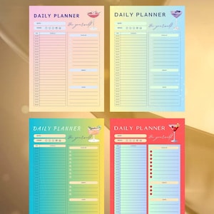 Minimalist Daily Planner: Simple Color Design - Etsy
