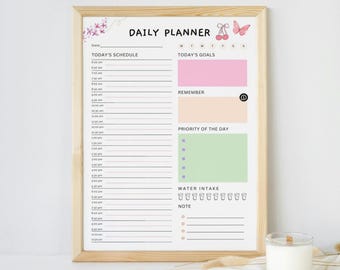 Colorful Creative Art Printable Digital Daily Planner Design to Make ...