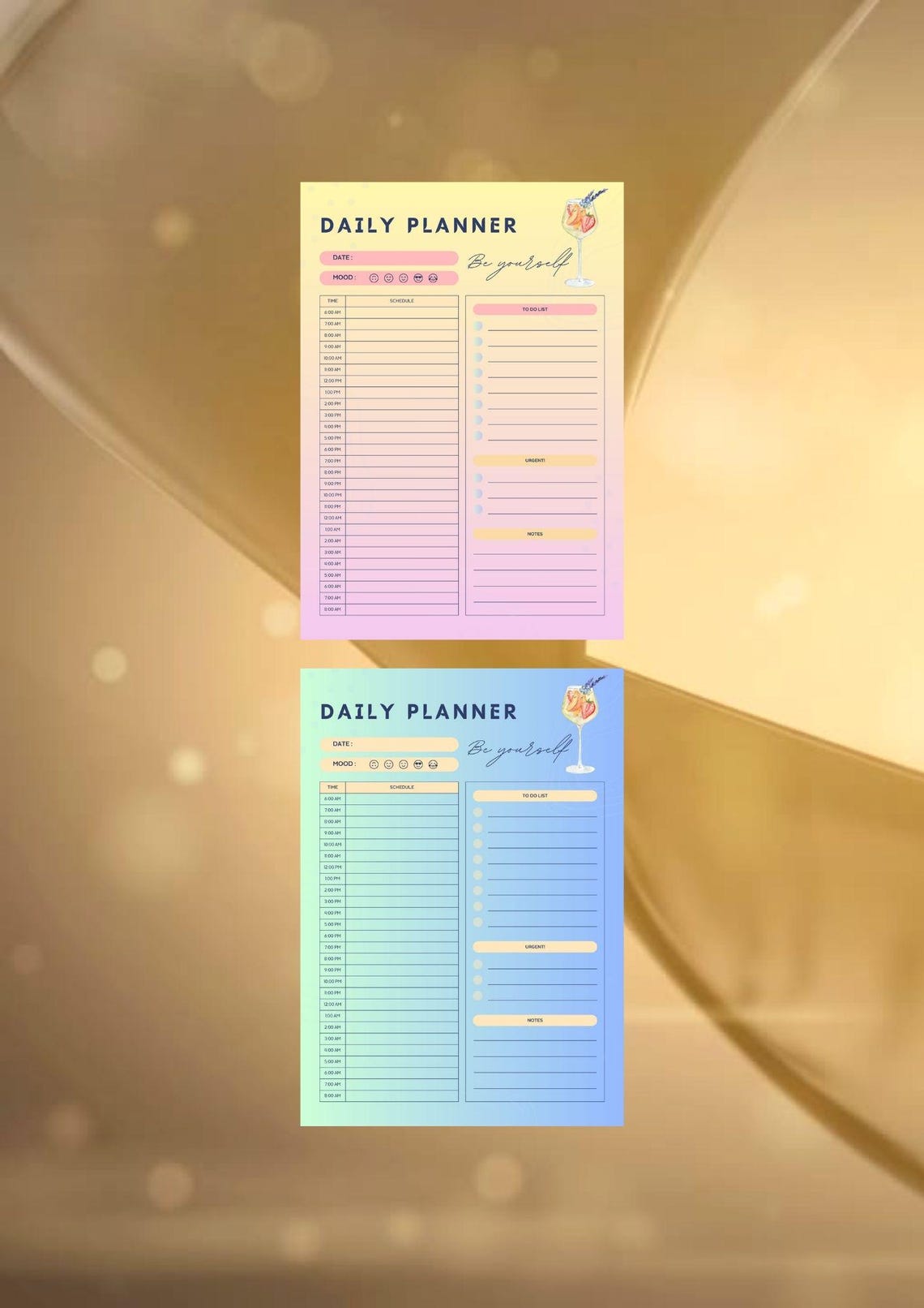 Minimalist Daily Planner: Simple Color Design - Etsy