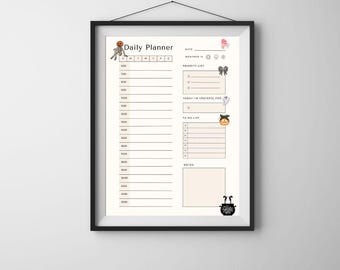 Minimalist Halloween Daily Planner - Etsy