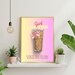 Girl Coffee Wallpaper Poster - Etsy