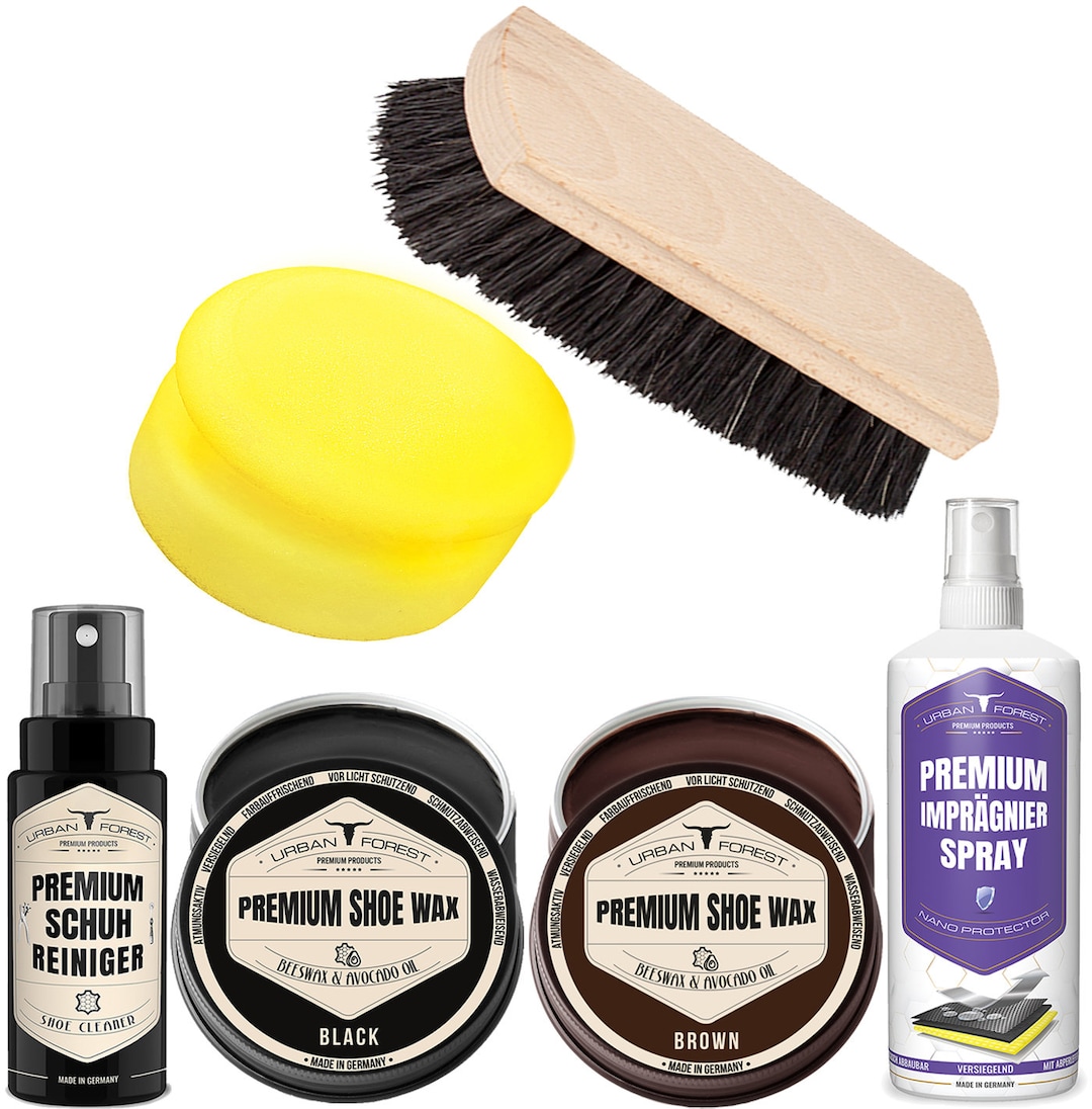 SAVING SET Shoe Cleaning Set Shoe Polish Blackbrown With Beeswax ...