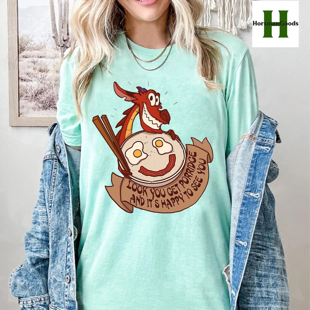 Disney Mulan Mushu Dragon Cook Breakfast Poster Shirt - Etsy