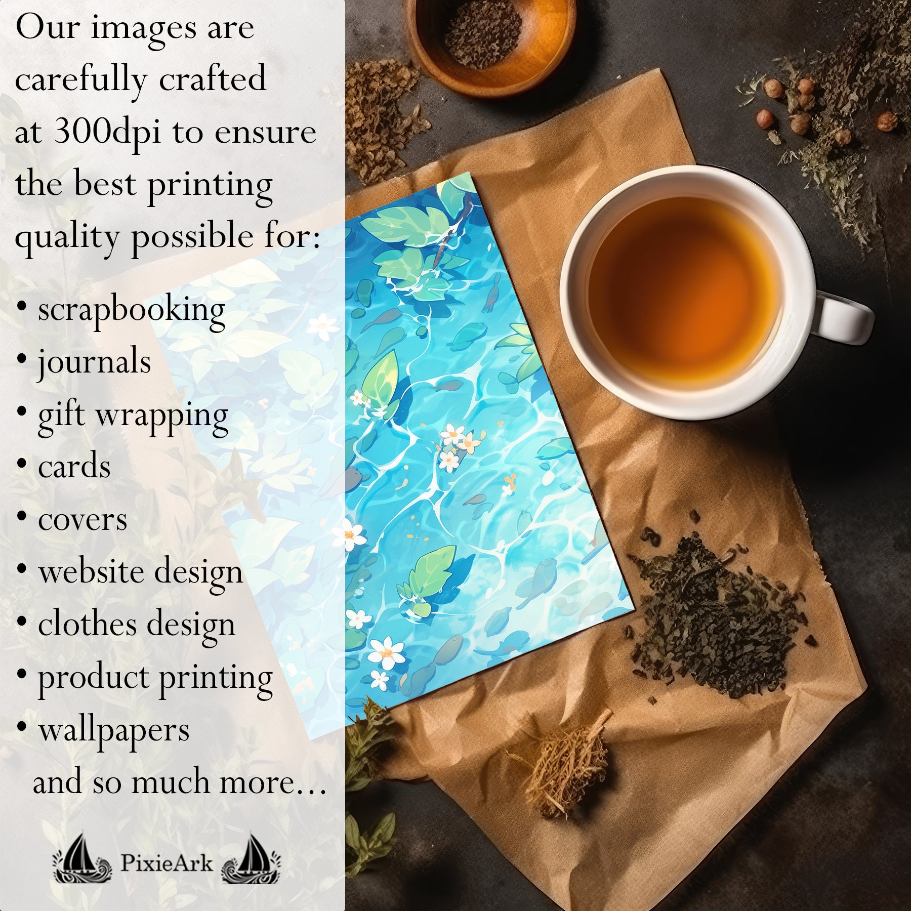 Summer Ocean Wave Patterns Digital Paper Commercial Use - Etsy