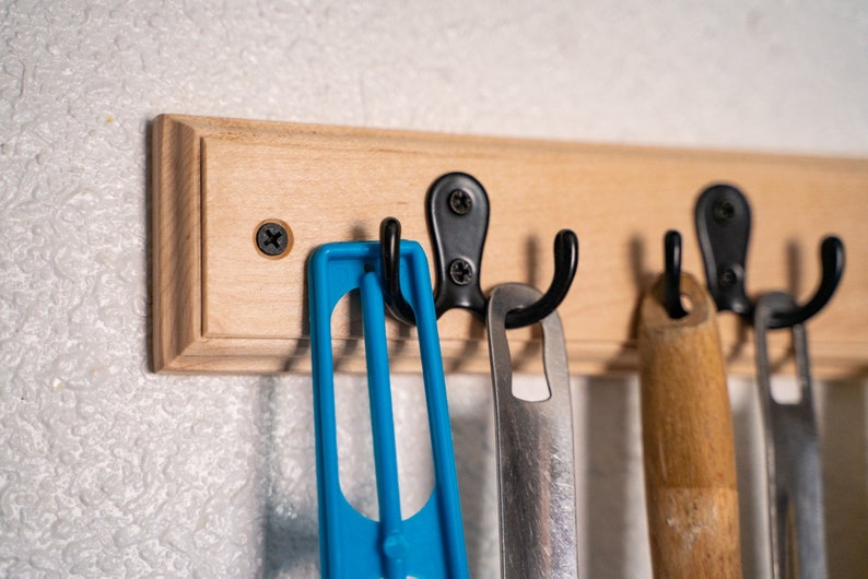 Kitchen Utensils Rack, Wall Mounted, Heavy Duty, Kitchen Decor, Maple ...