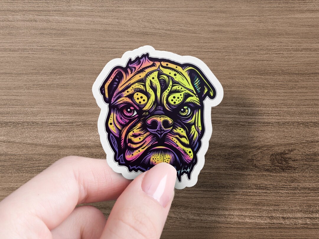 Bulldog Sticker Bulldog Face Vinyl Decal Bulldog Car Decal - Etsy