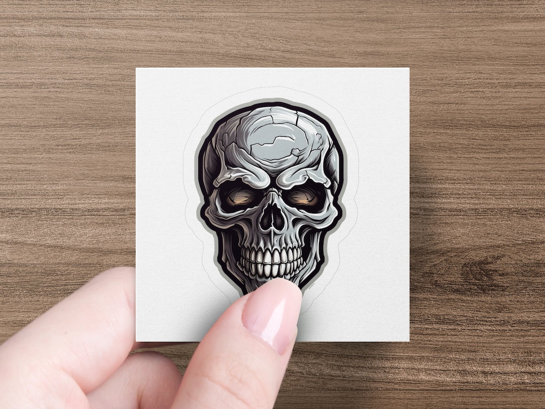 Skull Stickers, Skull Decal, Skull Car Decal, Skull Vinyl Sticker, Bike ...