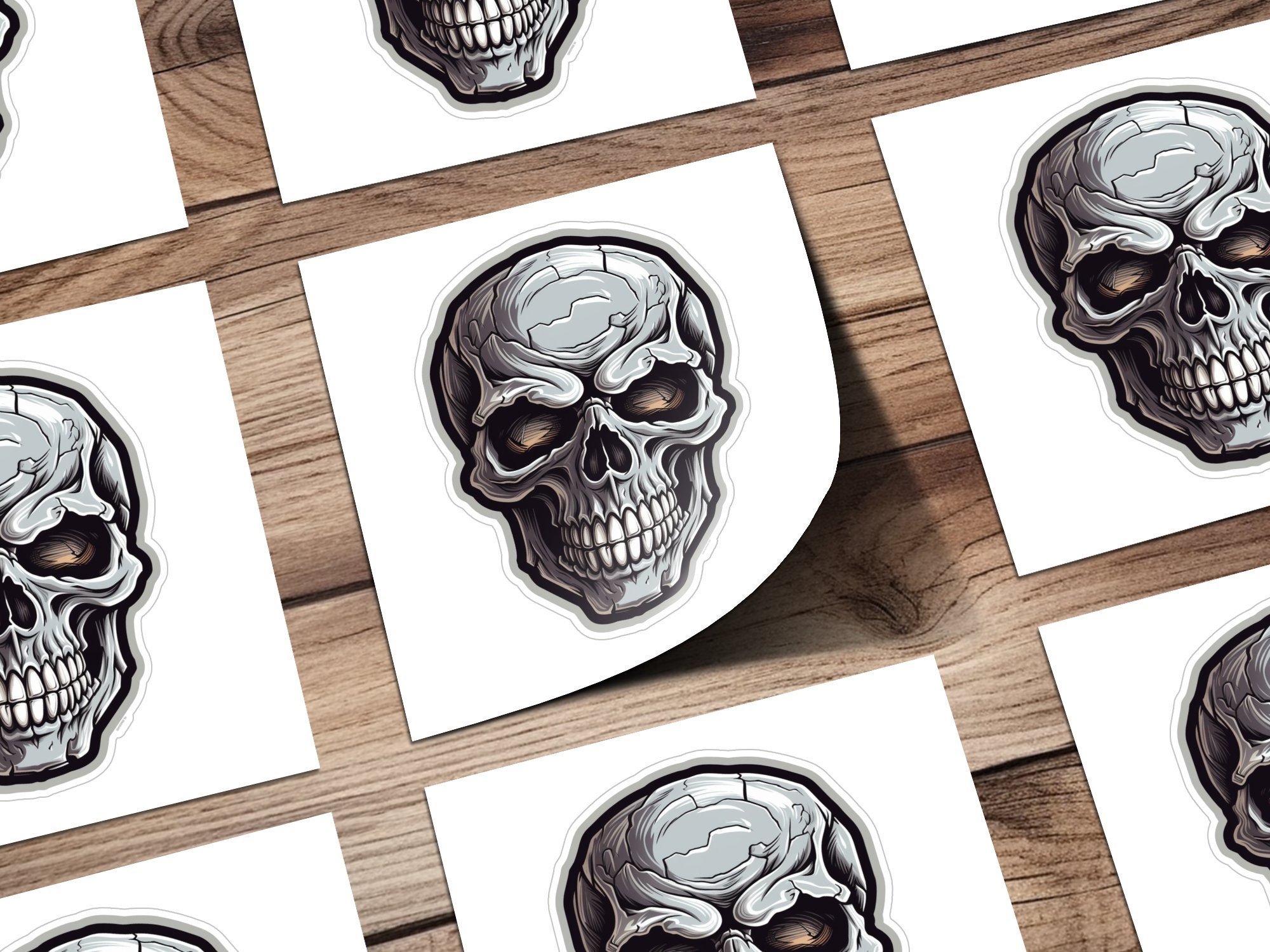 Skull Stickers, Skull Decal, Skull Car Decal, Skull Vinyl Sticker, Bike ...