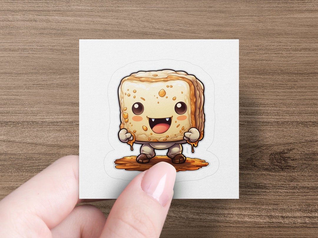 Toast Sticker, Funny Stickers for Imessage, Funny Breakfast Stickers ...