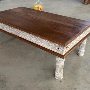 Indian Hand-carved Wooden Coffee Table - Etsy