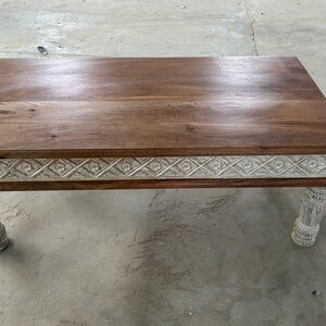 Indian Hand-carved Wooden Coffee Table - Etsy