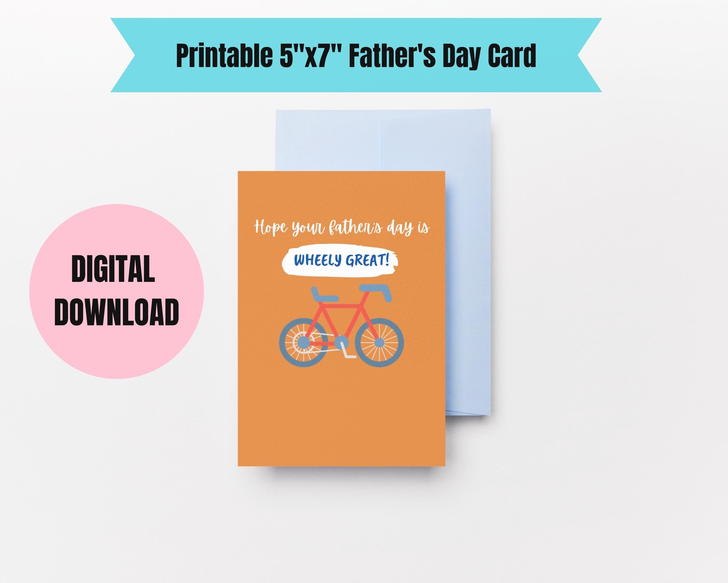 Wheely Great Dad Funny Happy Father's Day Printable Card Instant ...