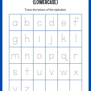 110 Printable Pages My Alphabet Workbook A-Z Worksheets for Preschool ...