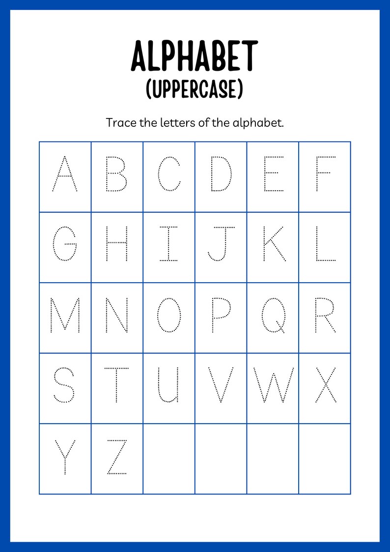 110 Printable Pages My Alphabet Workbook A-Z Worksheets for Preschool ...