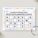 30 Missing Letter Alphabet Cards, 15 Cards Lowercase Letters, 15 Cards ...