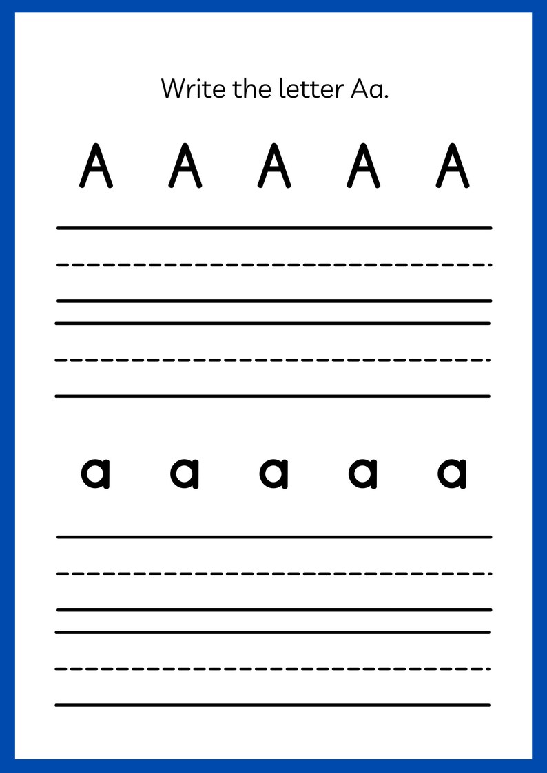 110 Printable Pages My Alphabet Workbook A-Z Worksheets for - Etsy