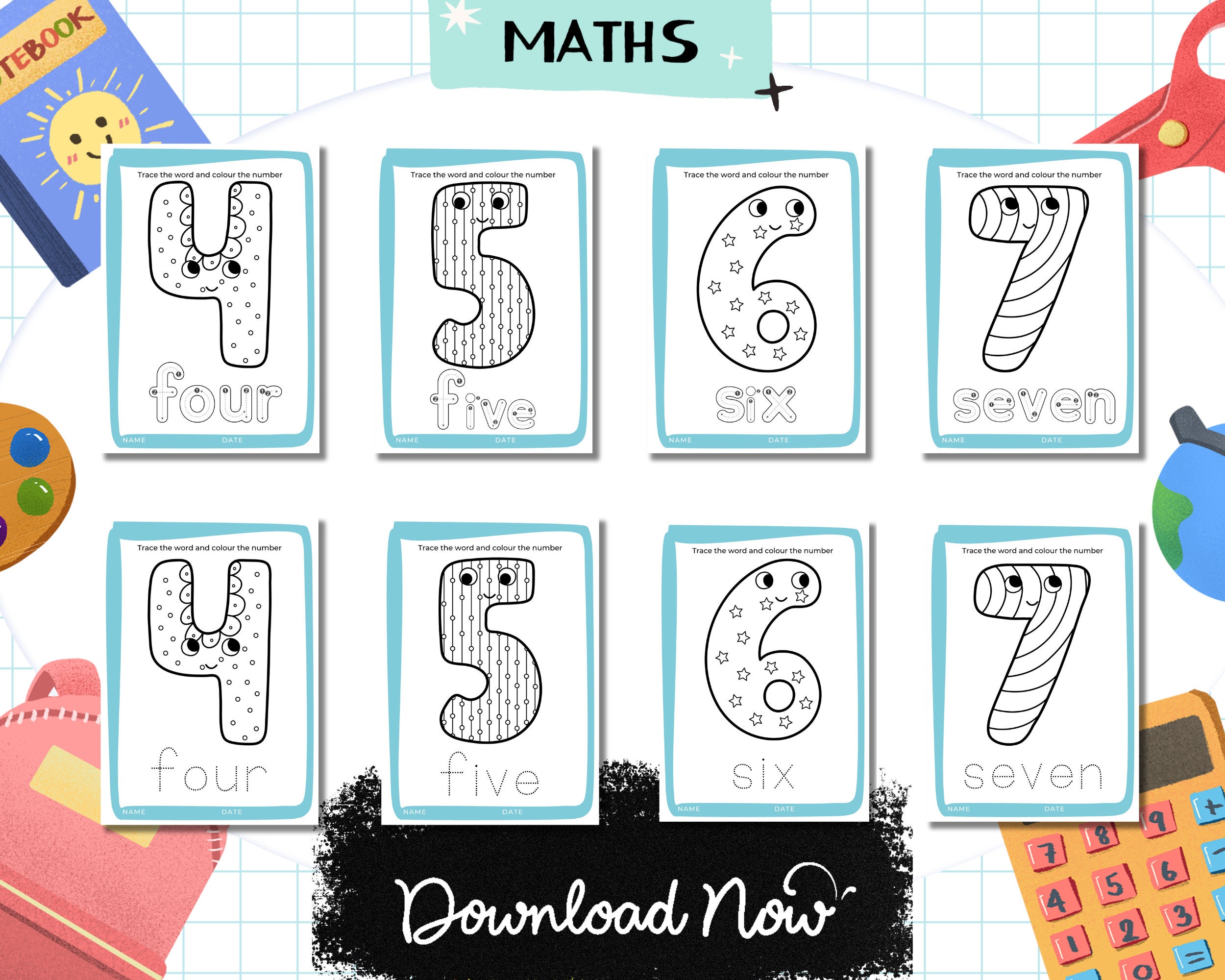 Trace and Colour Adventure - Exploring With Number Tracing and ...