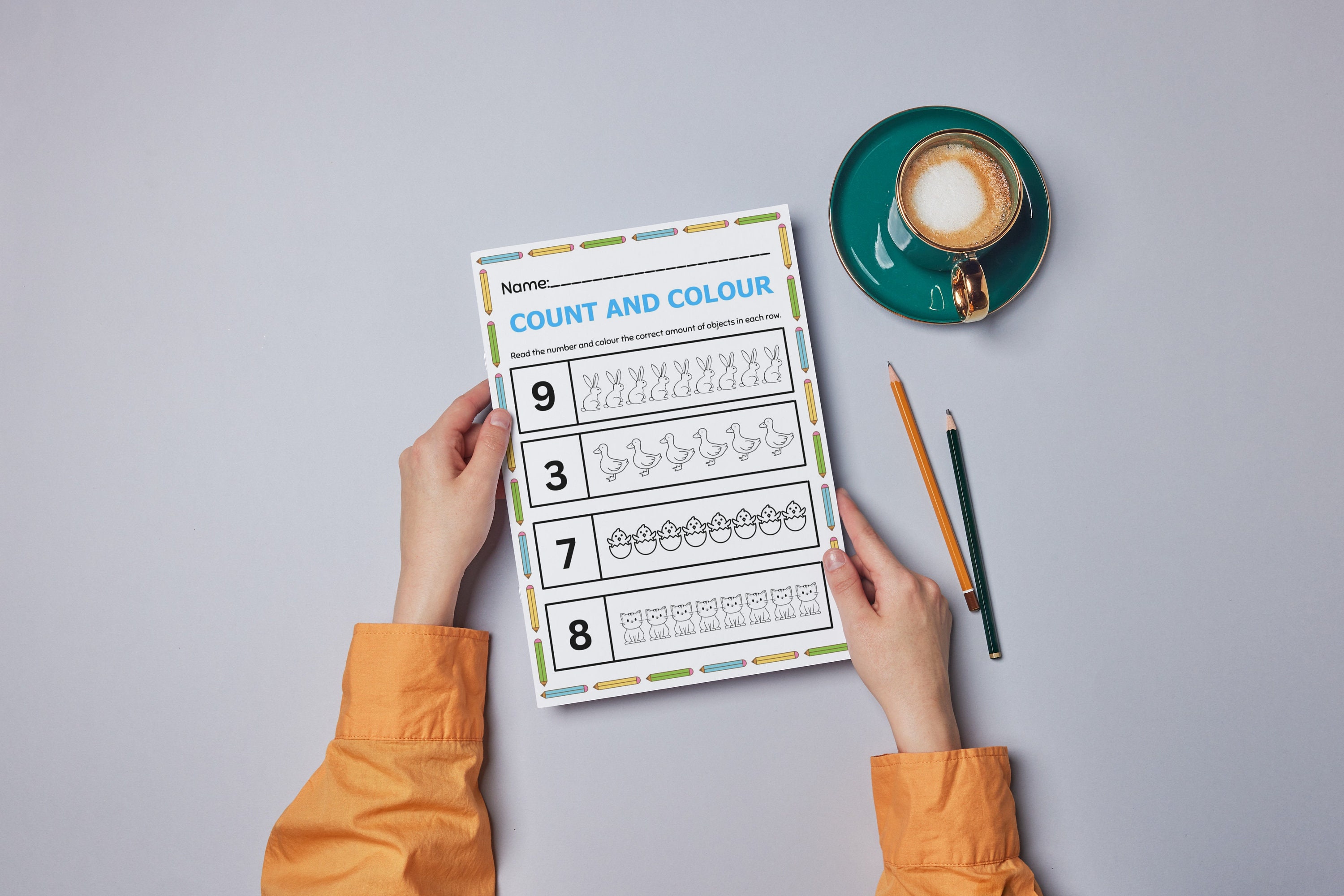 10 Printable Count and Colour Worksheets - Numbers 1 - 10 - Pre-school ...