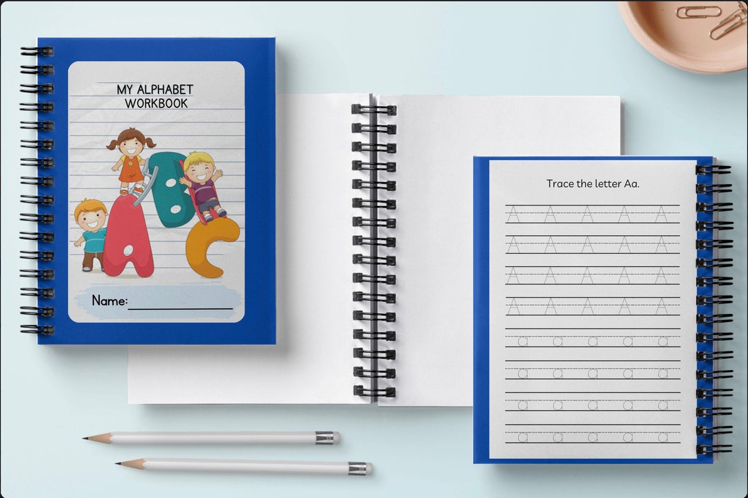 110 Printable Pages My Alphabet Workbook A-Z Worksheets for Preschool ...