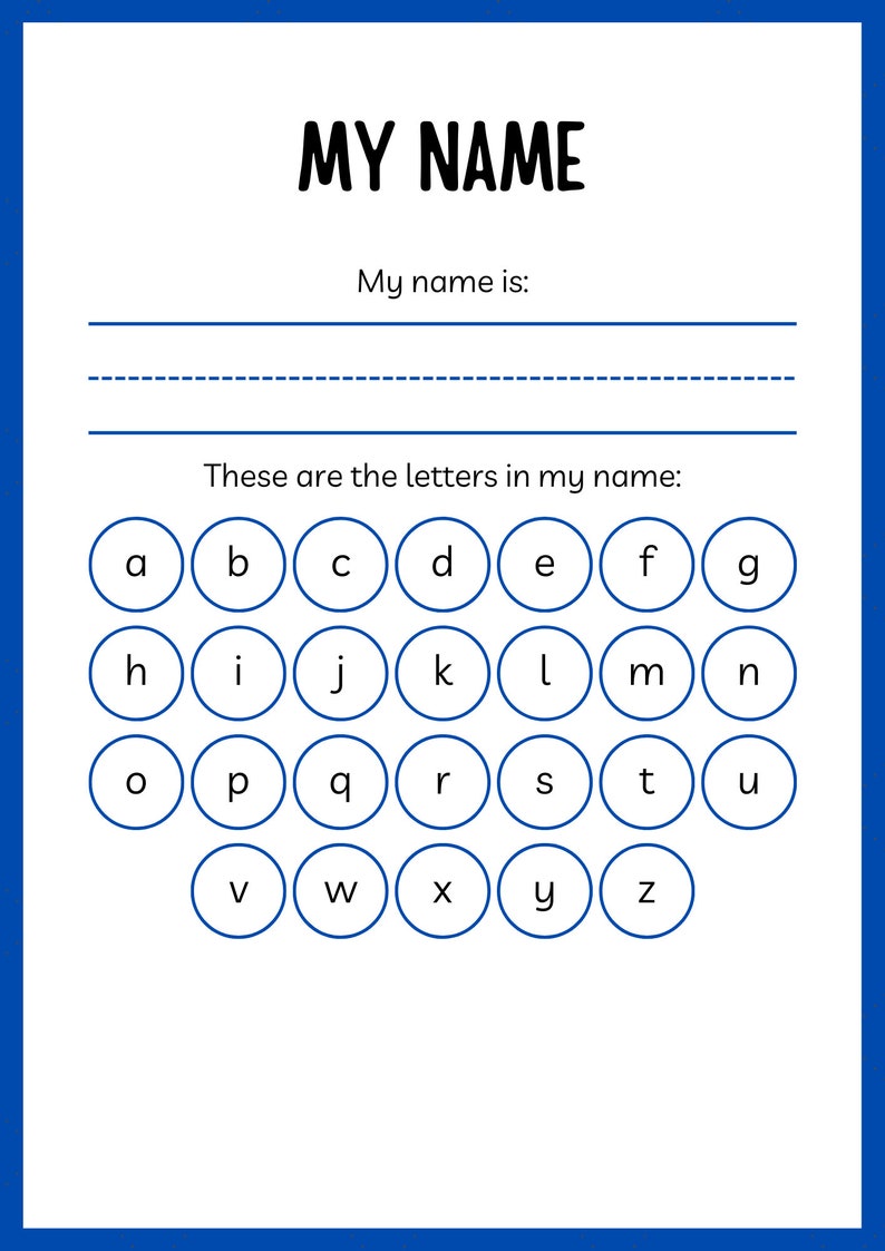 110 Printable Pages My Alphabet Workbook A-Z Worksheets for Preschool ...