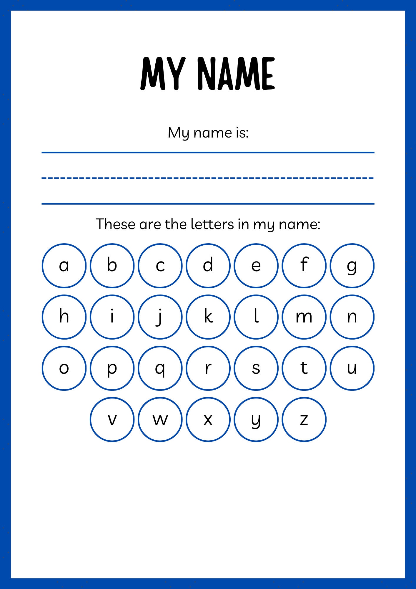 110 Printable Pages My Alphabet Workbook A-Z Worksheets for Preschool ...