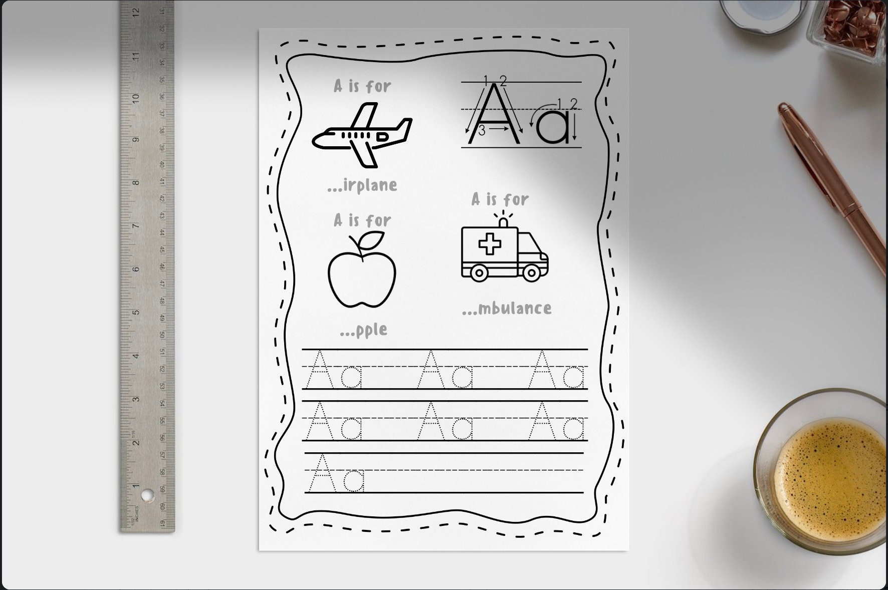26 Printable Alphabet Tracing/writing Worksheets - Etsy