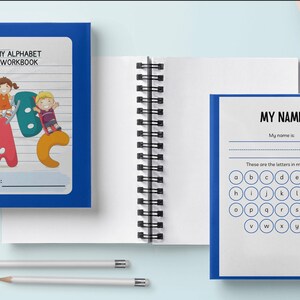 110 Printable Pages My Alphabet Workbook A-Z Worksheets for Preschool ...