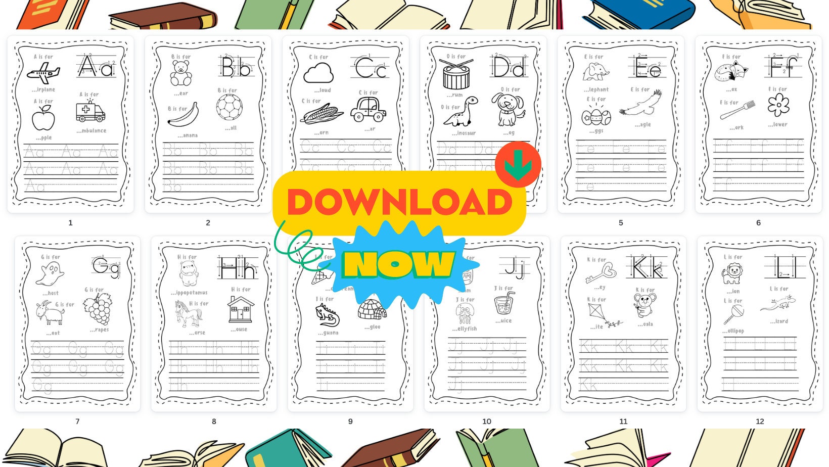 26 Printable Alphabet Tracing/writing Worksheets - Etsy
