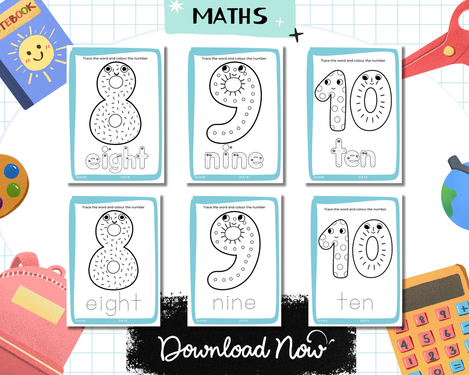 Trace and Colour Adventure - Exploring With Number Tracing and ...