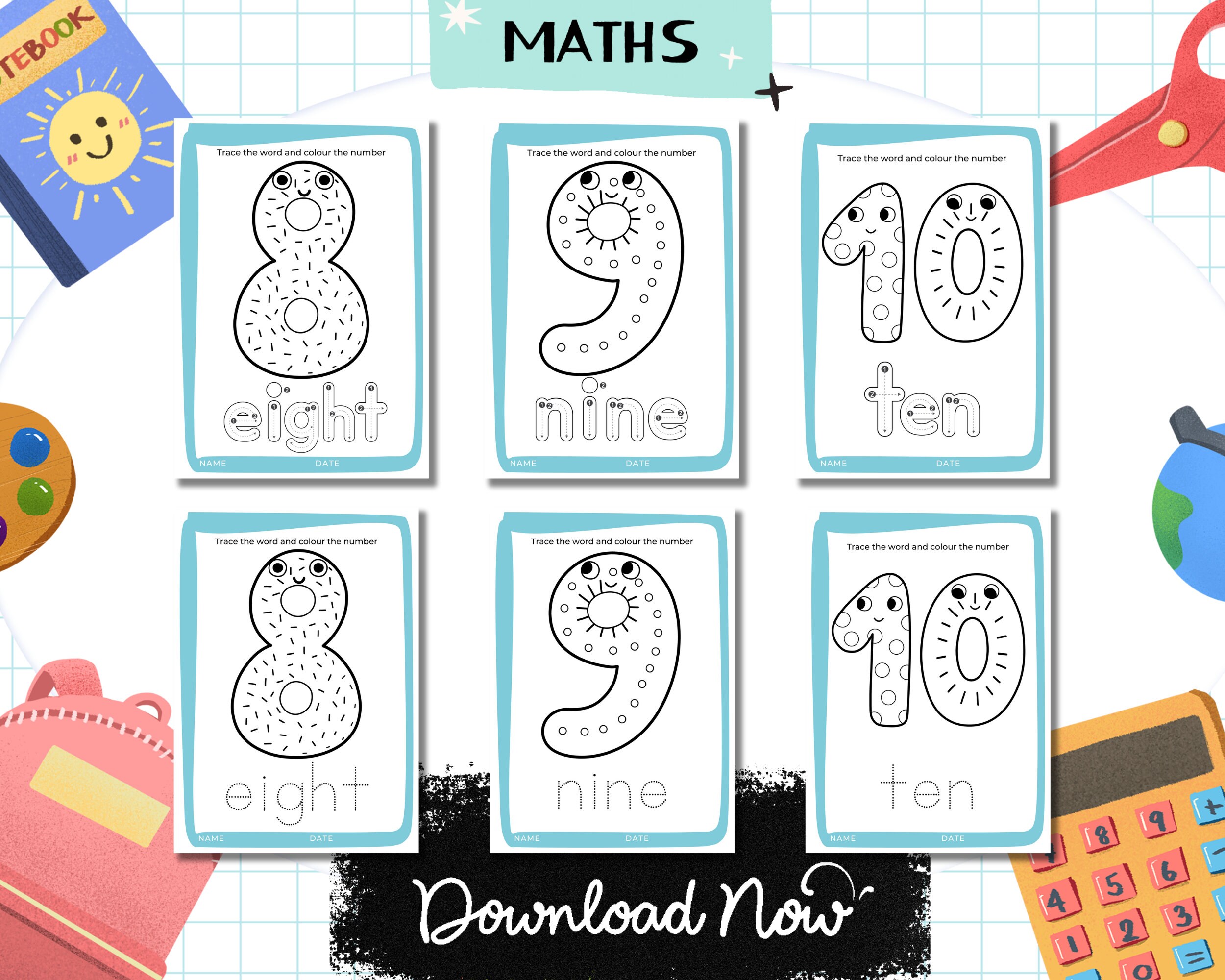 Trace and Colour Adventure - Exploring With Number Tracing and ...