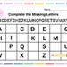 30 Missing Letter Alphabet Cards, 15 Cards Lowercase Letters, 15 Cards ...