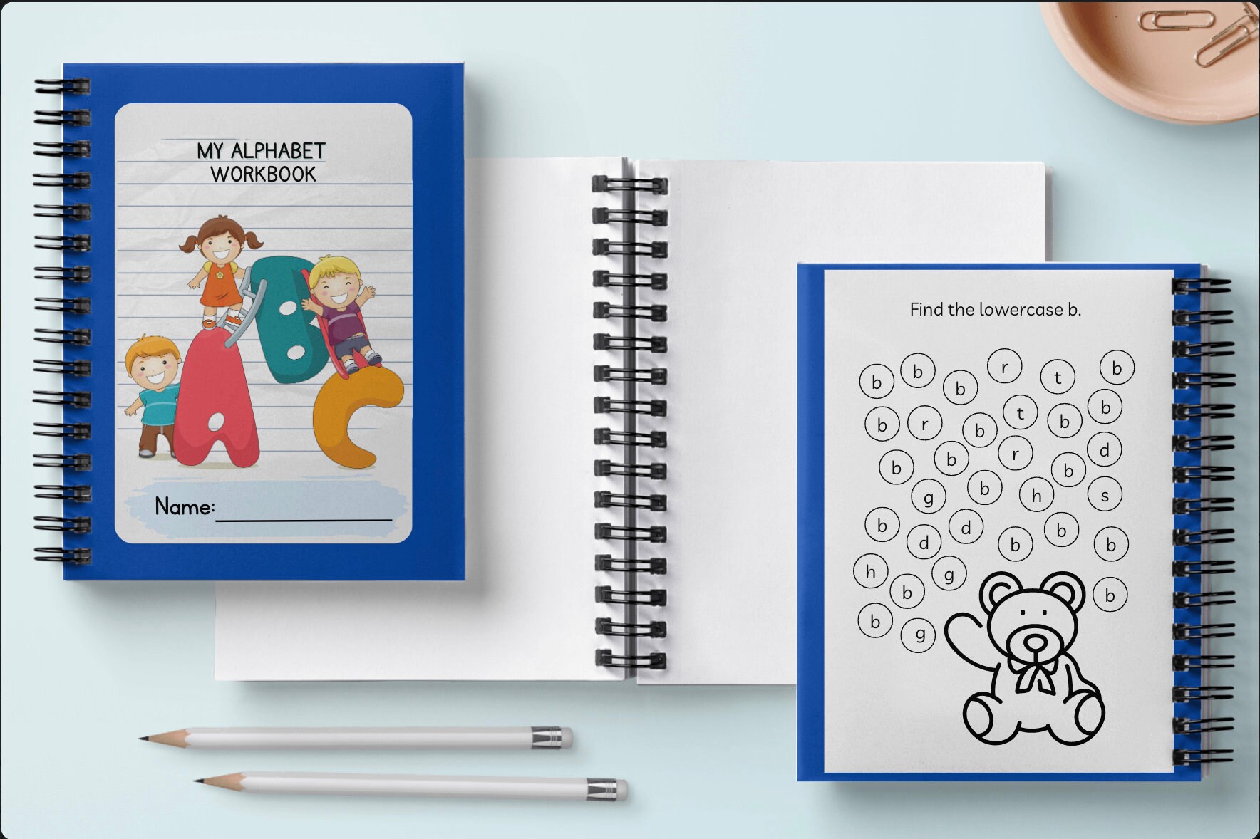 110 Printable Pages My Alphabet Workbook A-Z Worksheets for Preschool ...