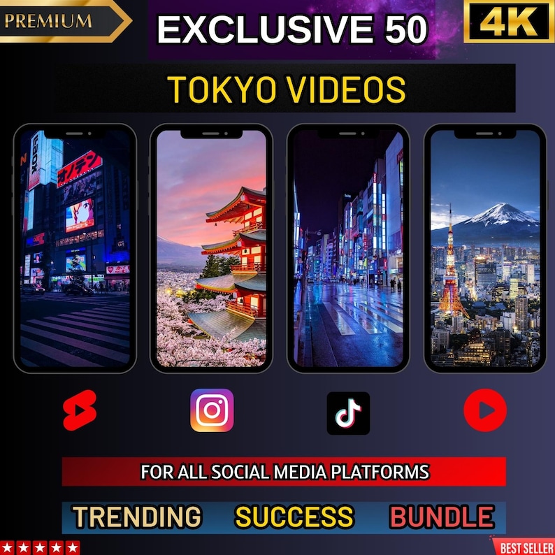 50 Tokyo 4K Videos | Social Media Content (digital Download) - Etsy