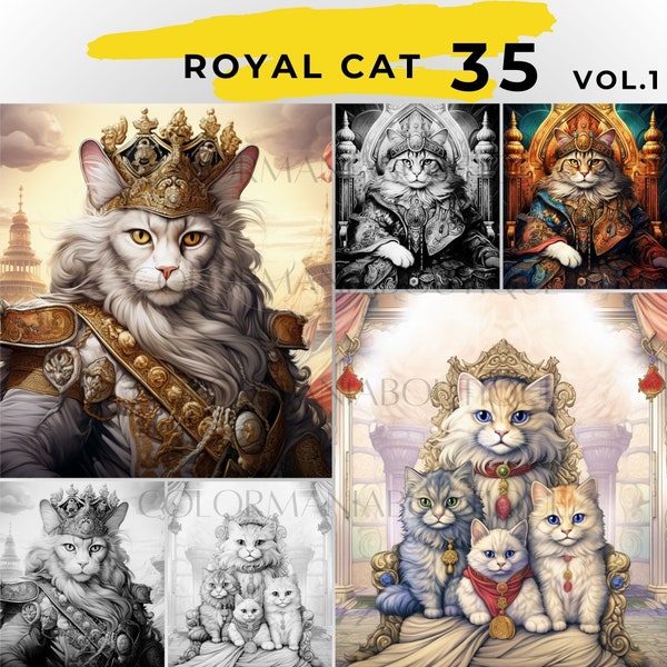 Cat Coloring Pages - Etsy