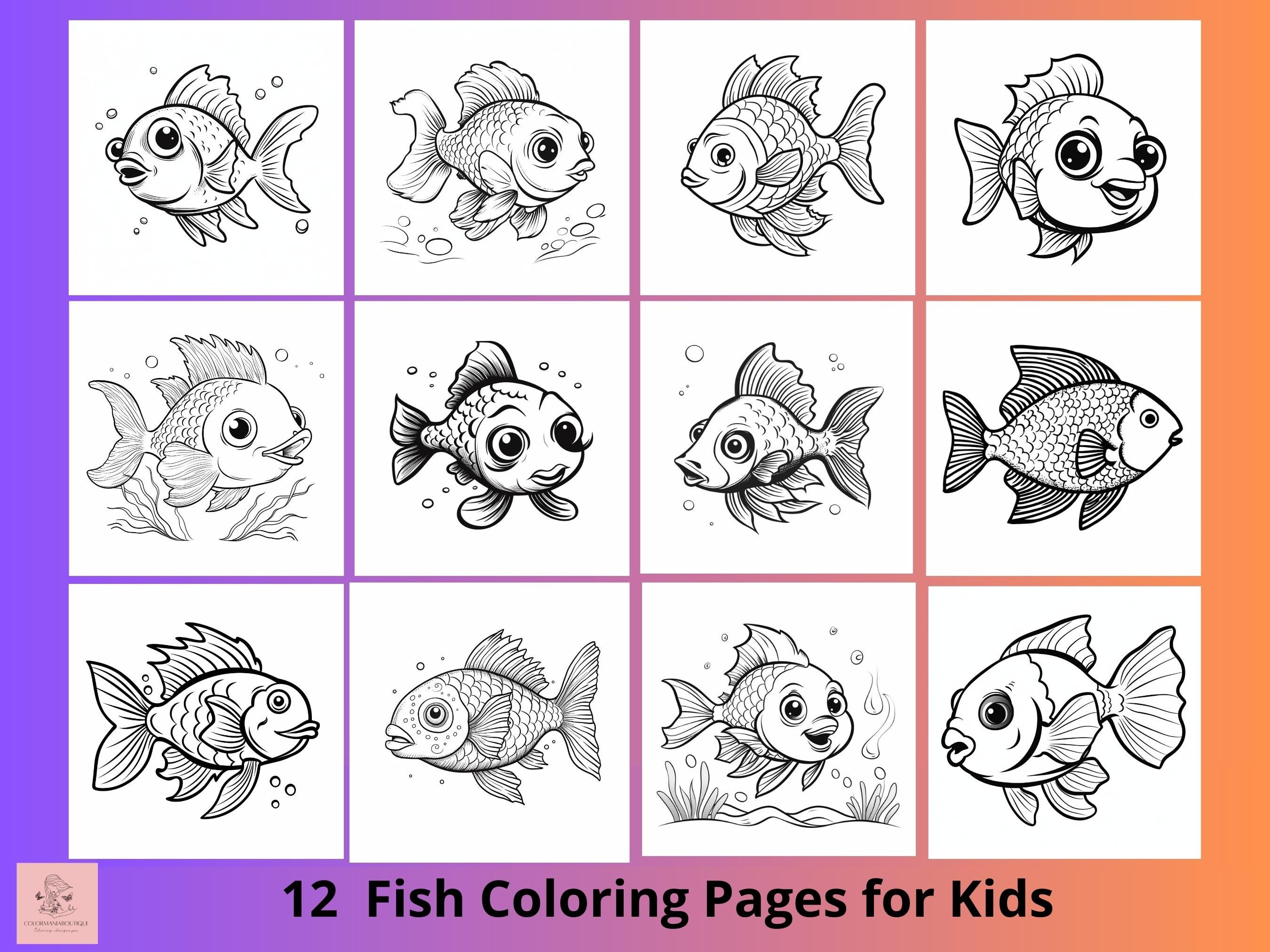 Rainbow Fish Coloring Pages For Adults