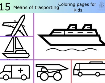 Types Of Transportation Coloring Pages