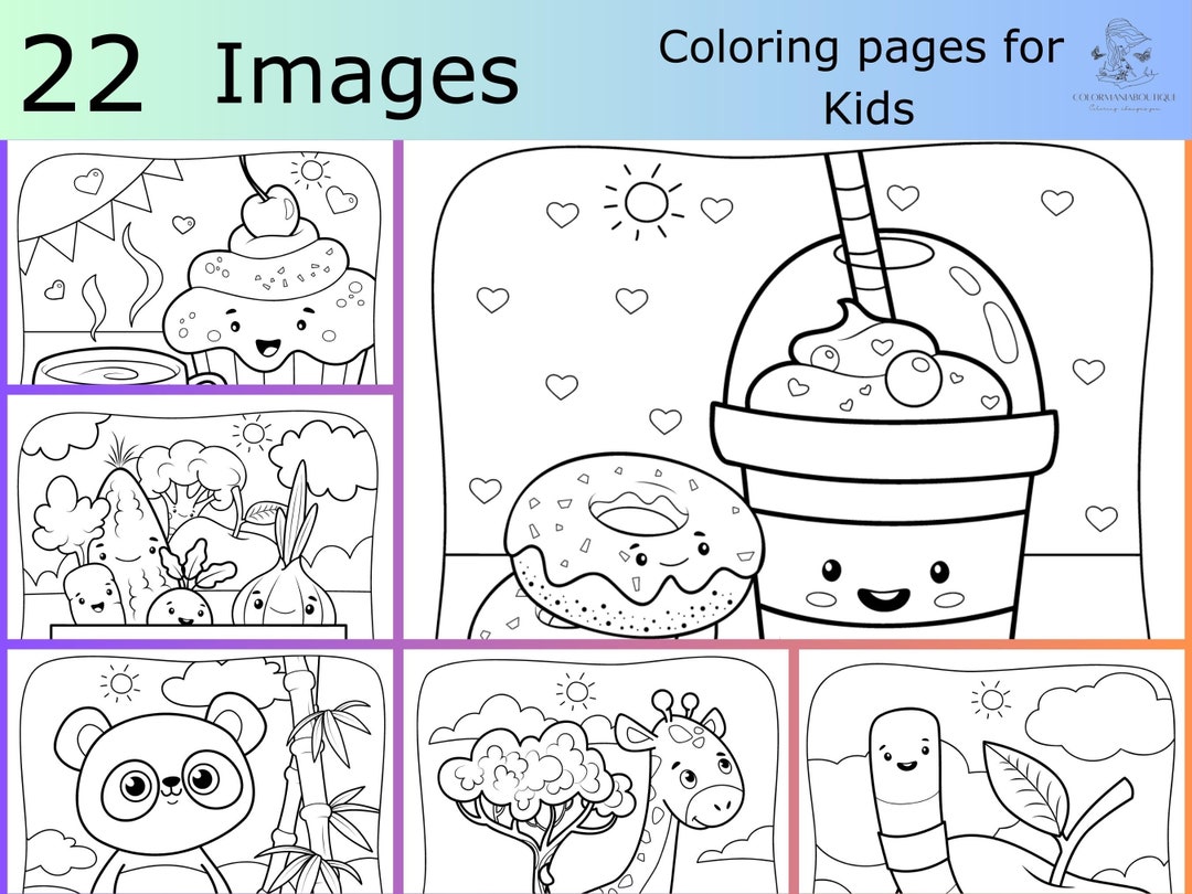22 Cute Images Printable Coloring Sheet for Kids, Educational Printable ...