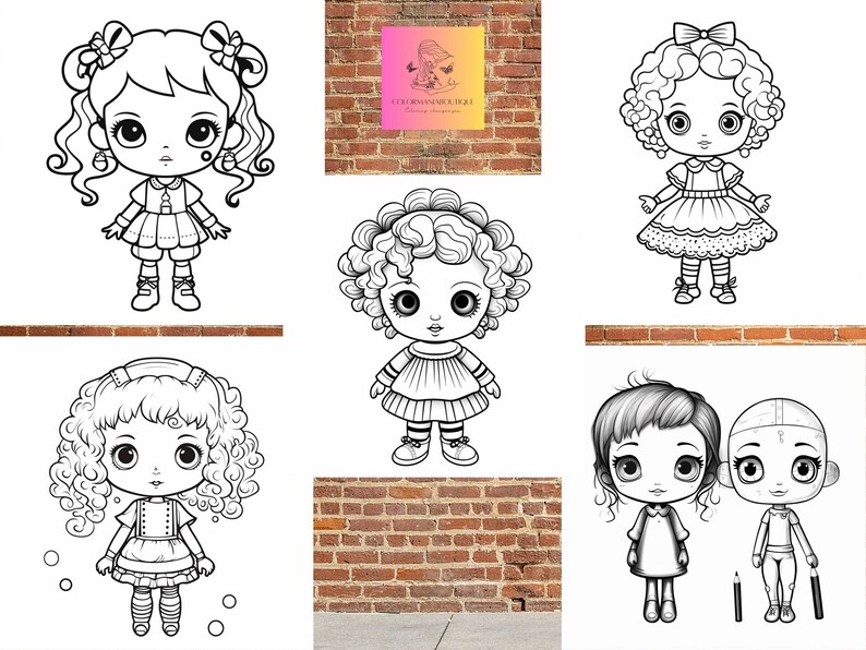 12 Dolls Coloring Book Dolls Printable Kids Coloring Pages - Etsy