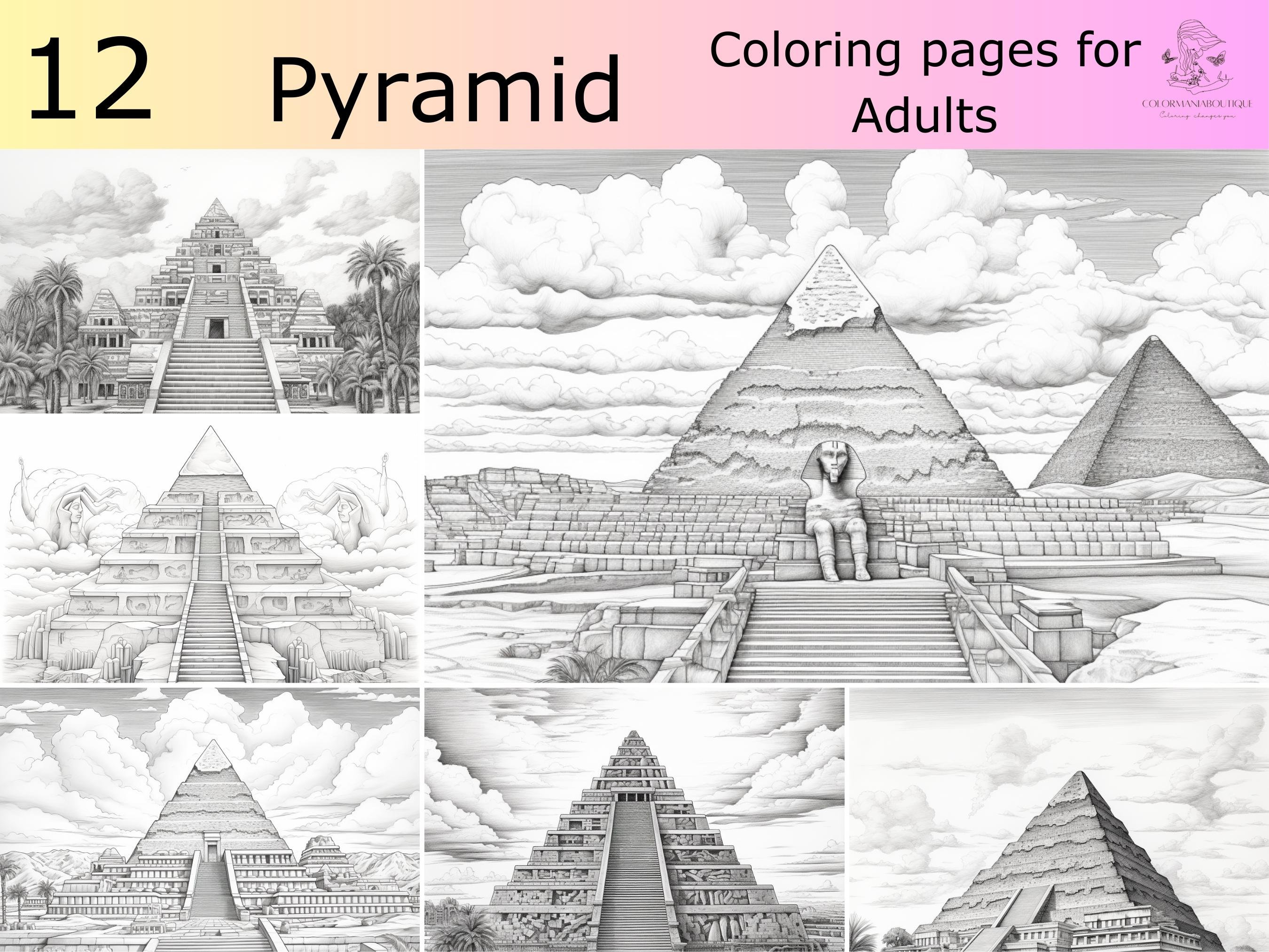 Egyptian Pyramid Coloring Page
