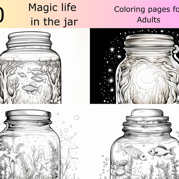 Magic Jar Coloring Book - Etsy