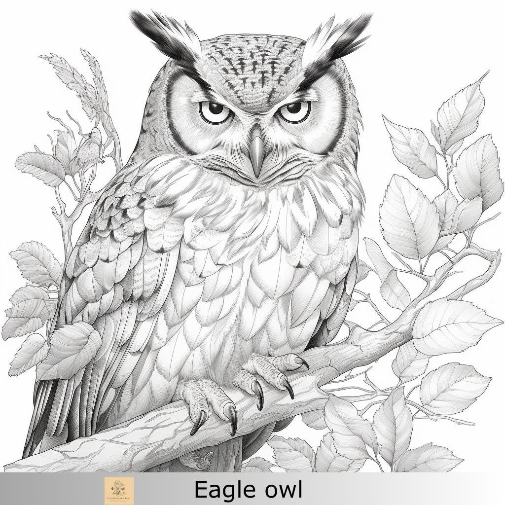 Abstract Owl Coloring Pages For Adults